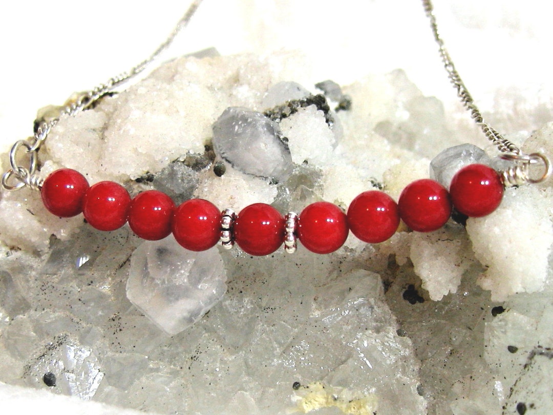 Red Jasper Bar Necklace Red Jasper Necklace Red Bar - Etsy