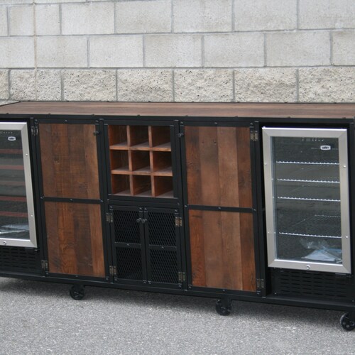 Industrial Rustic Bar Cart - Etsy