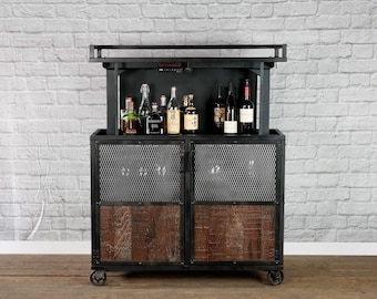 Rustic Bar Cart - Etsy