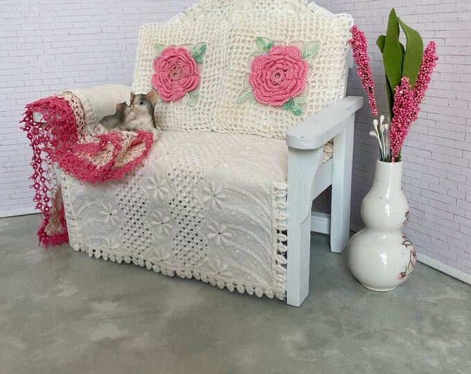 Blythe Shabby Chic Padded Bench Set free Shipping to the US - Etsy