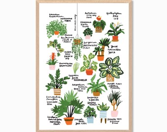 PLANTS Hello Plant Lover Guide II Poster | Etsy