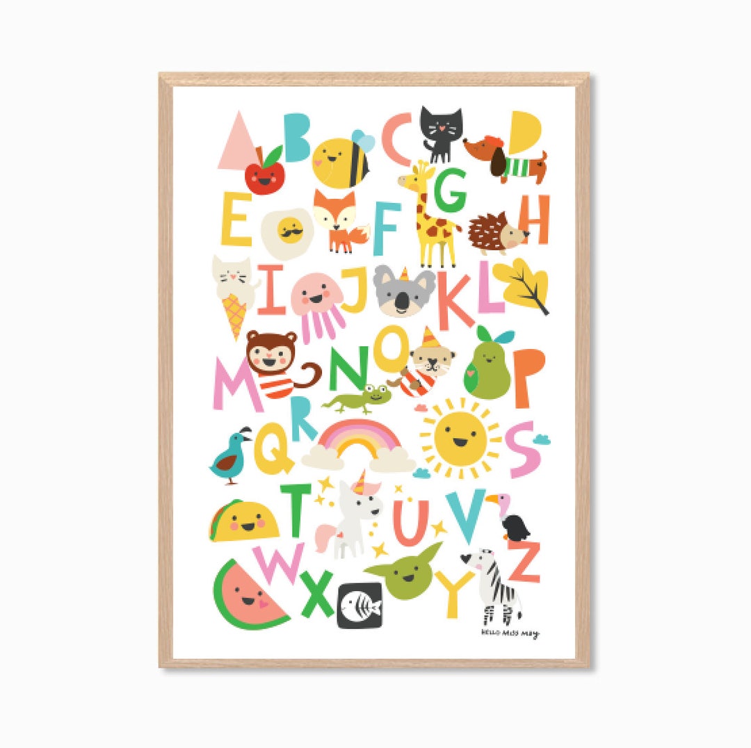 ABC | Animal Poster - Etsy