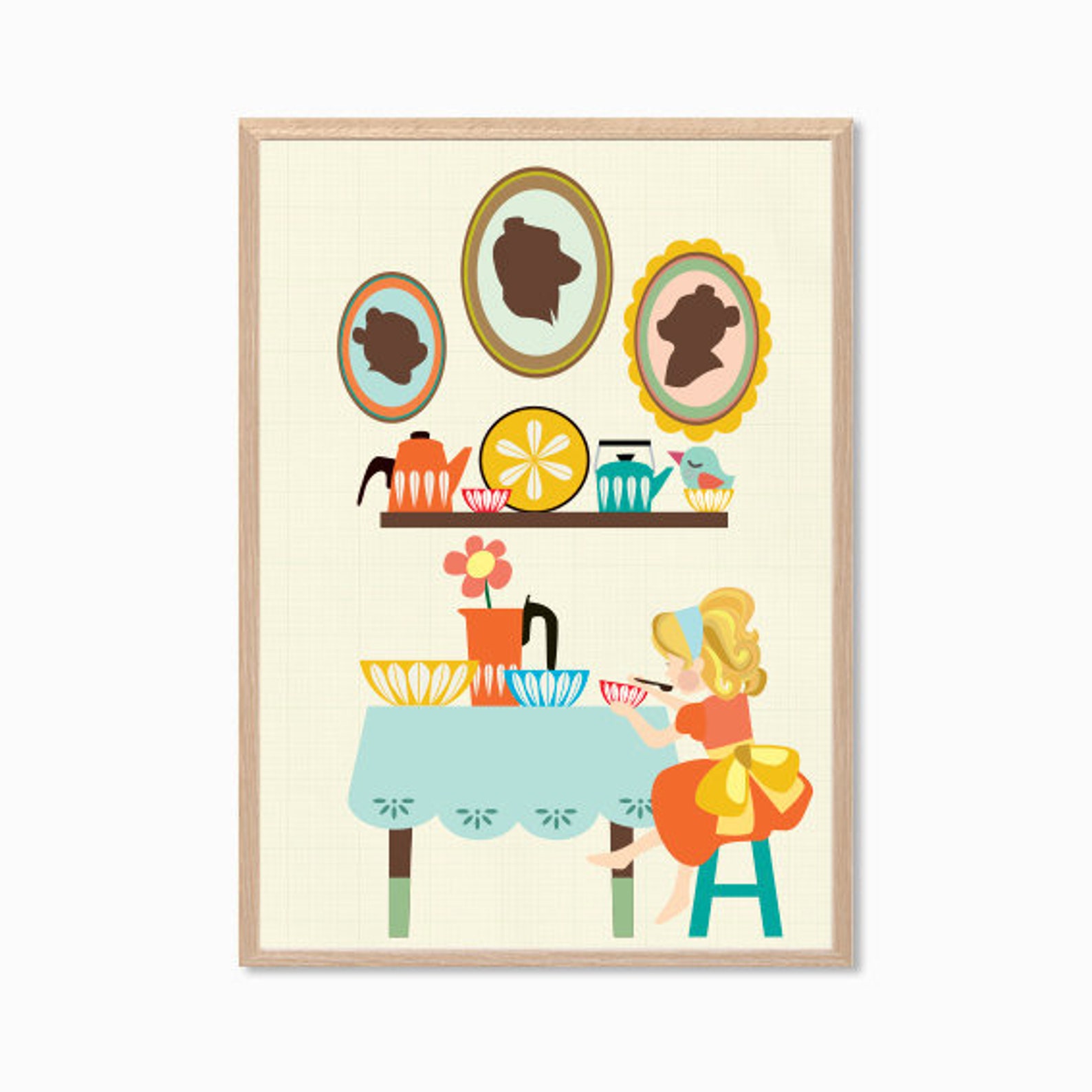 FAIRY TALE Set of Four Posters : Modern Illustration | Etsy