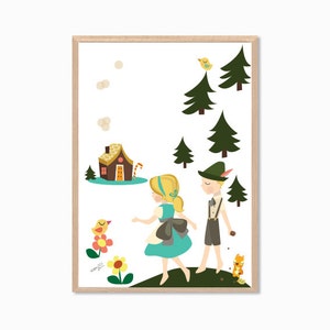FAIRY TALE | Set of Four Posters : Modern Illustration Children Fairy ...