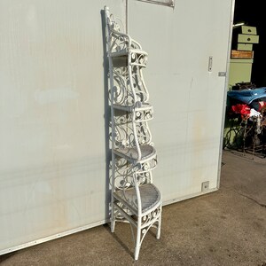Shelves - 1960s White Wicker Corner What Not Shelf Stand - Etsy