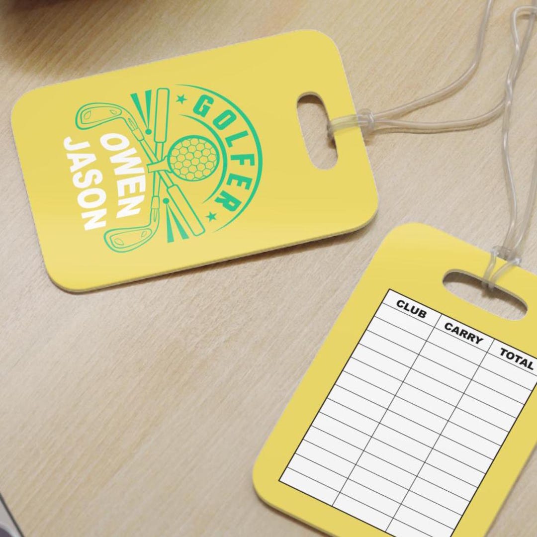 Custom Golf Bag Tag - Golf Distance Tags -erasable-must-have Golf ...