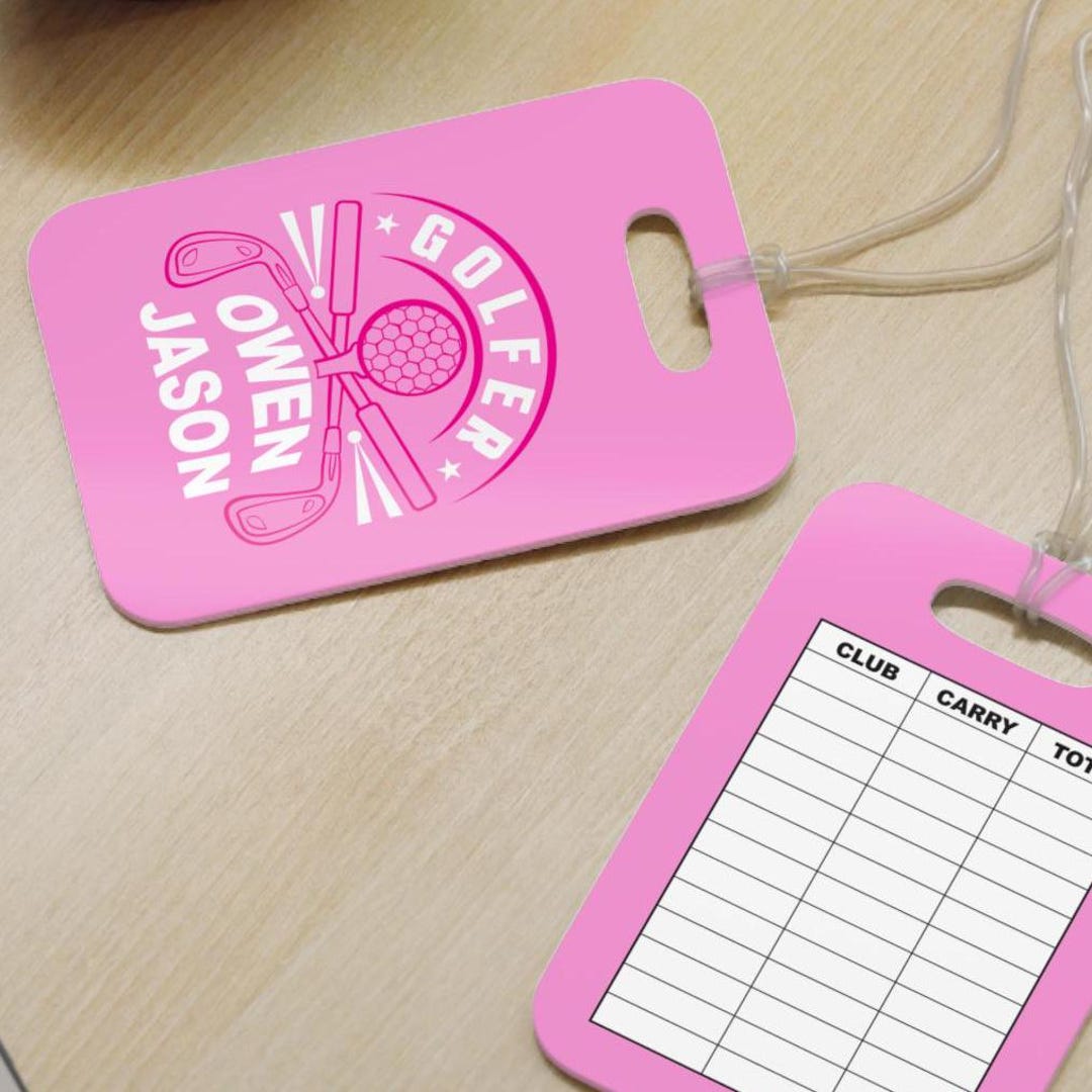 Custom Golf Bag Tag - Golf Distance Tags -erasable- Golf Accessories ...