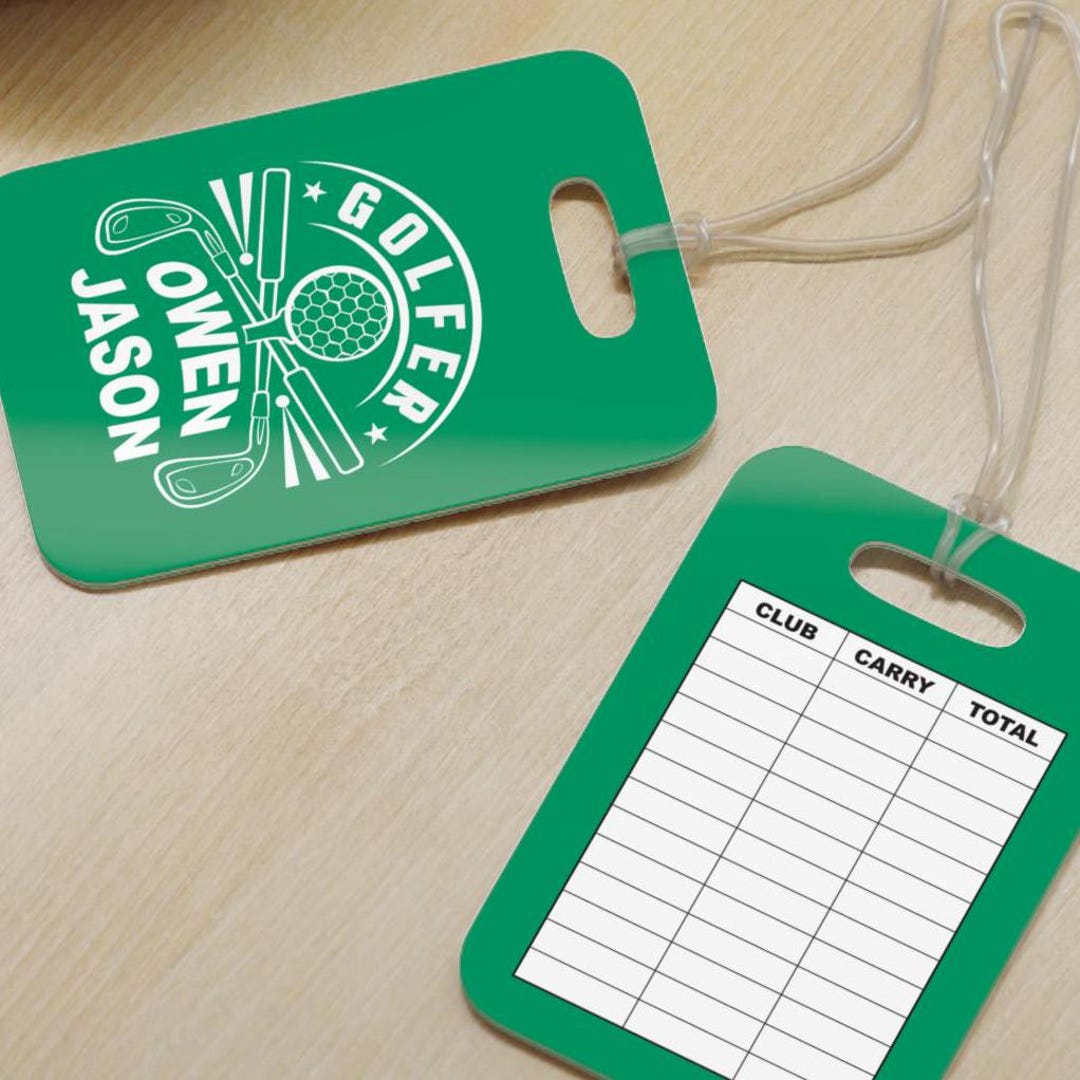 Custom Golf Bag Tag - Golf Distance Tags -erasable-must-have Golf ...