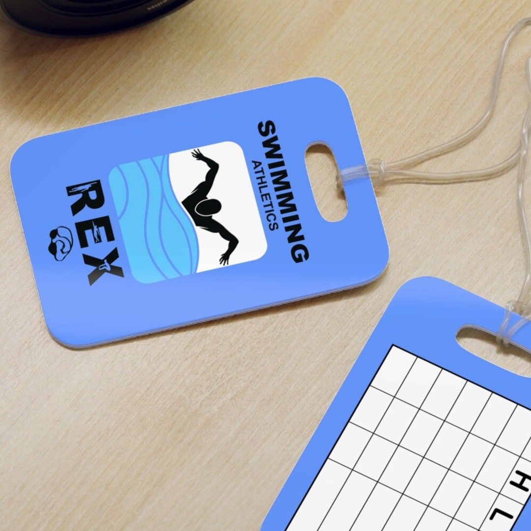 Custom Reusable Swim Meet Heat Tags/light Blue - Etsy