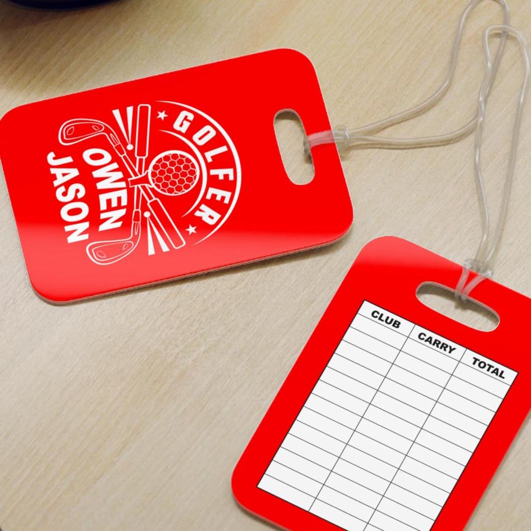 Custom Golf Bag Tag - Golf Distance Tags -erasable-must-have Golf ...
