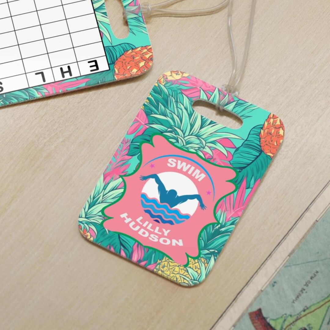 Personalized Lilly11 Swim Tag/ Custom Reusable Swim Meet Heat Tags - Etsy