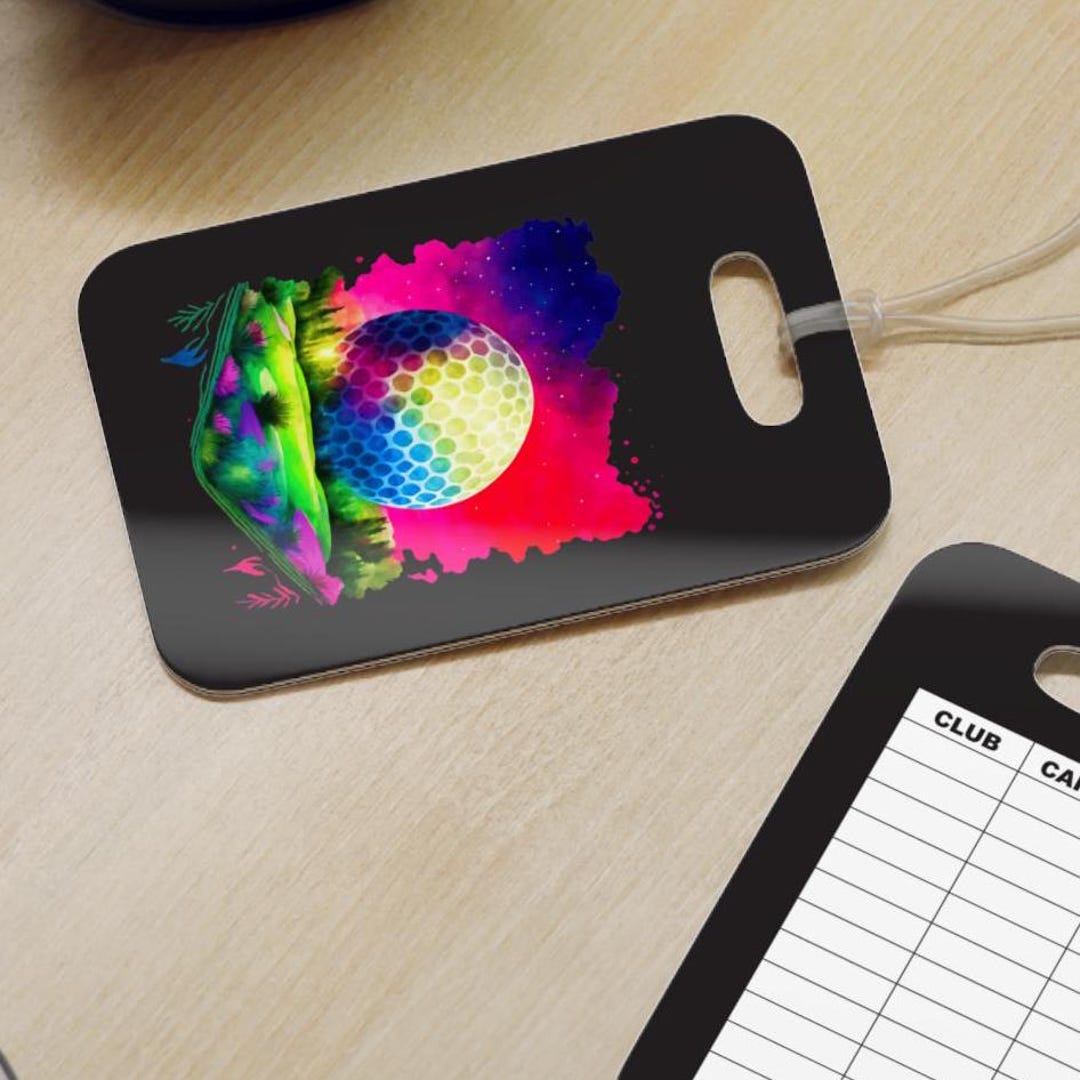 Golf Wonderland Bag Tag - Golf Distance Tags -erasable- Golf ...