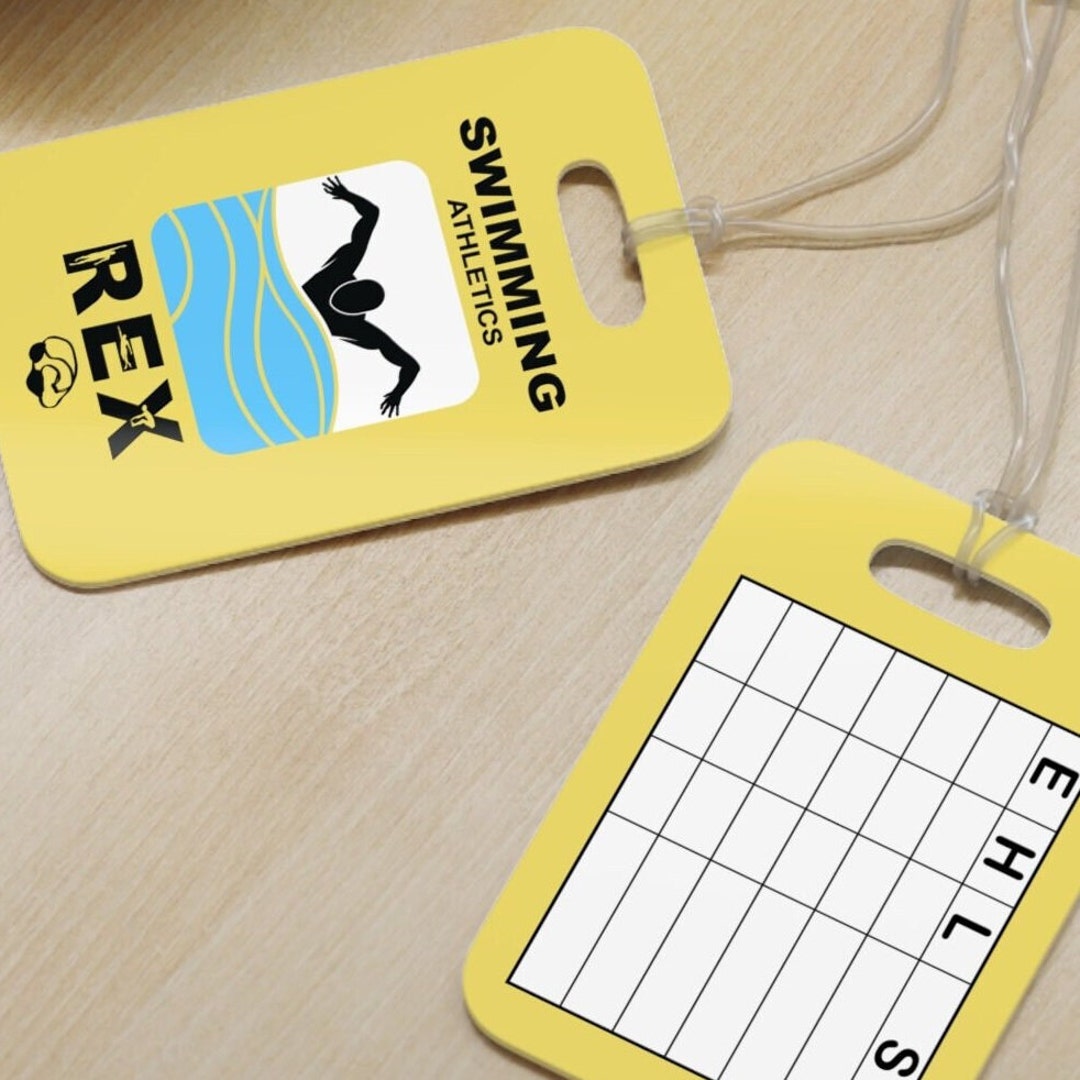 Custom Reusable Swim Meet Heat Tags/yellow - Etsy