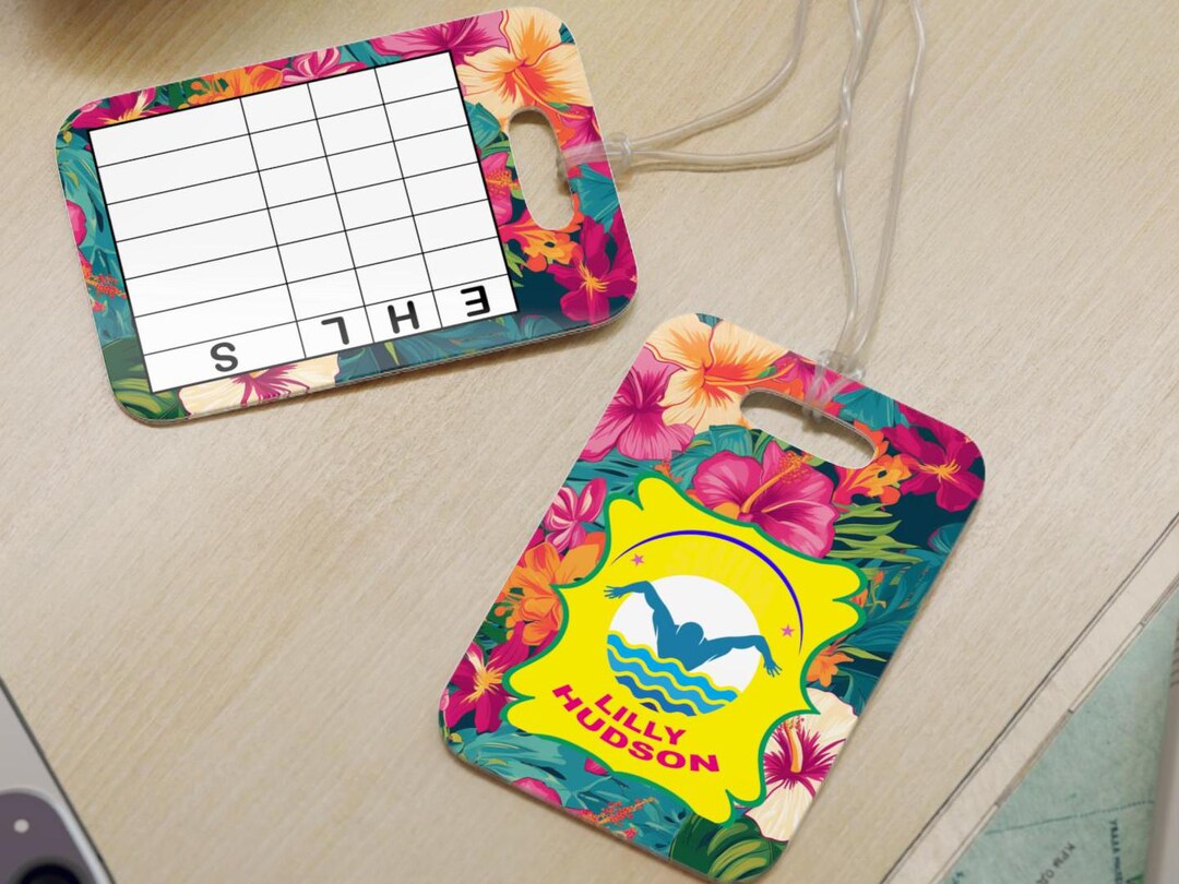 Personalized Lilly10 Swim Tag/ Custom Reusable Swim Meet Heat Tags - Etsy