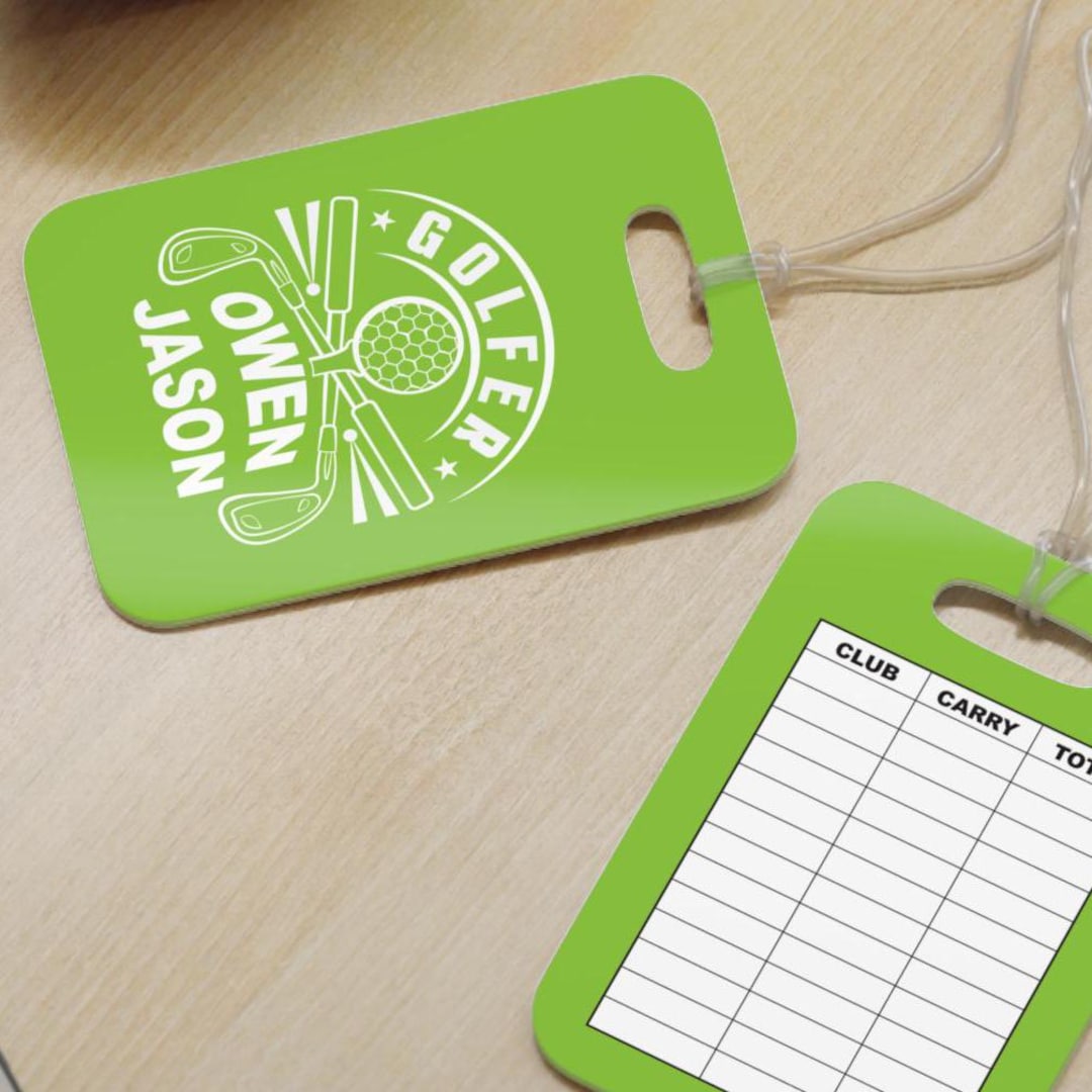 Custom Golf Bag Tag - Golf Distance Tags -erasable- Golf Accessories ...