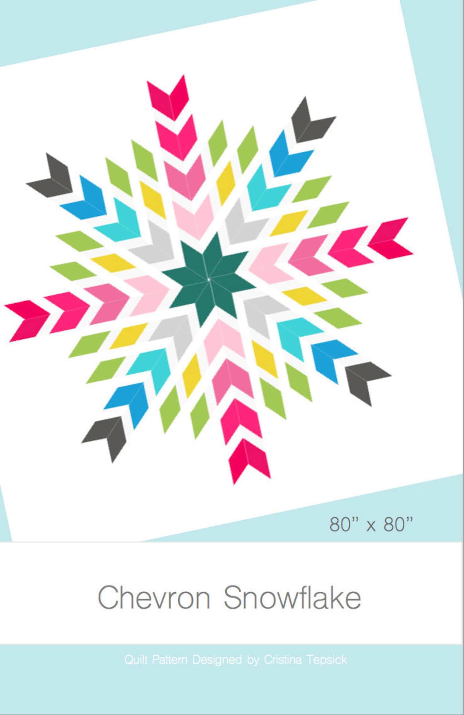 Chevron Snowflake Quilt Pattern PDF Digital Download - Etsy
