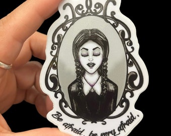 Wednesday Addams Vinyl Sticker - Etsy