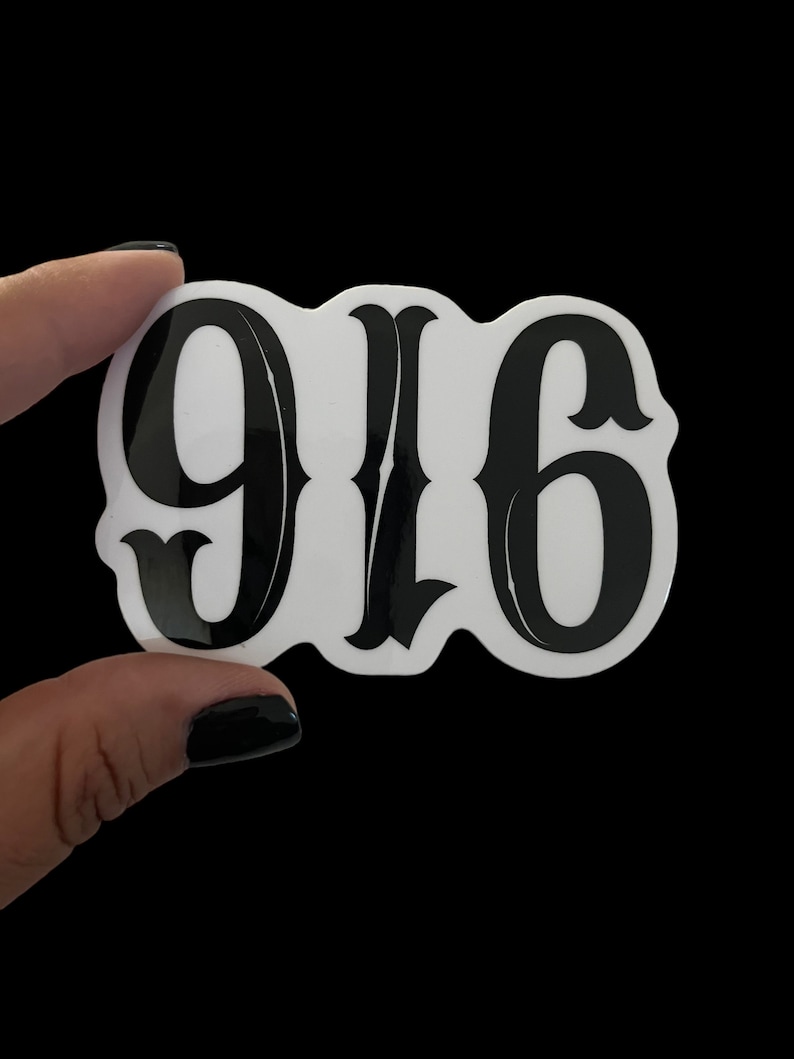 916 Area Code VINYL STICKER - Etsy
