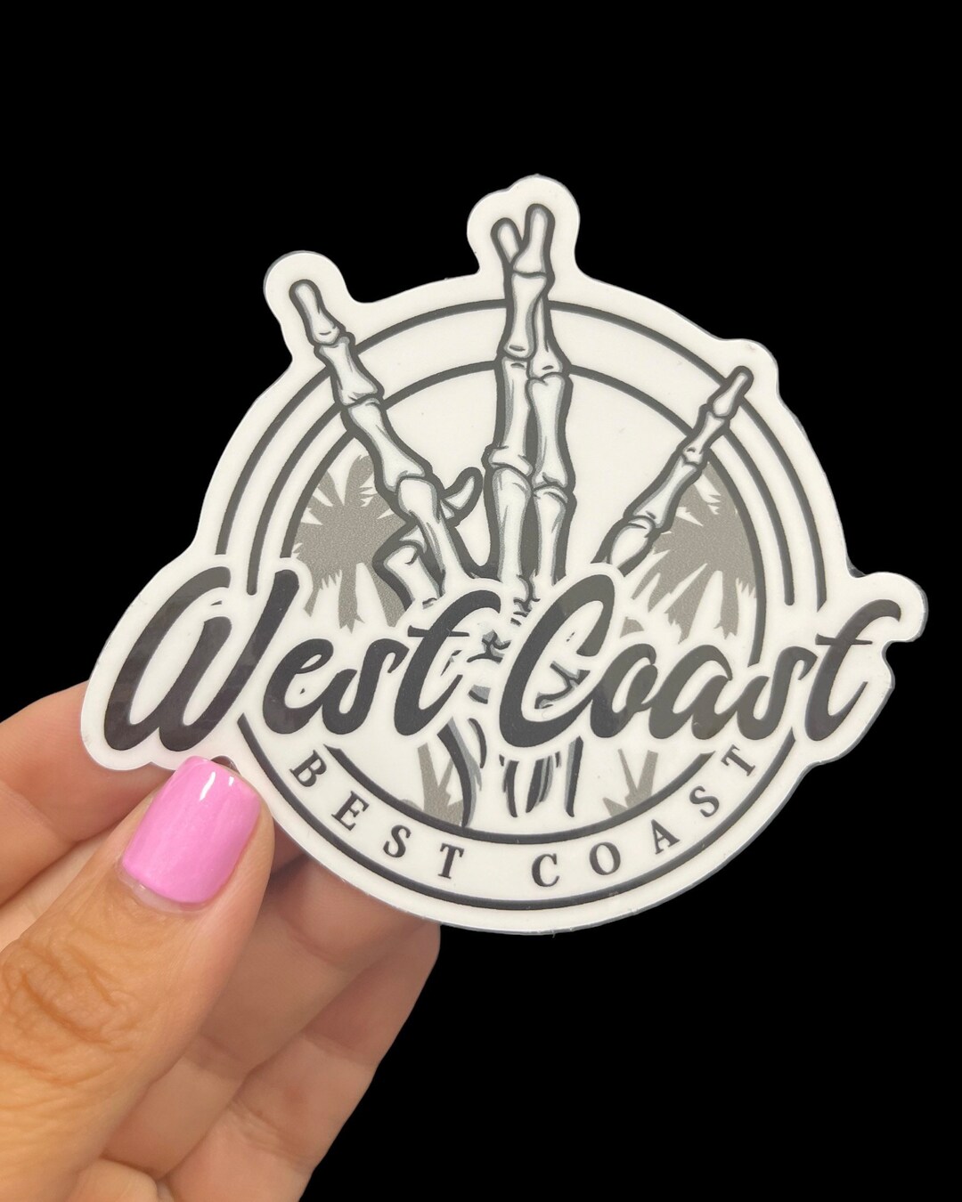 Skeleton West Coast Best Coast VINYL STICKER - Etsy