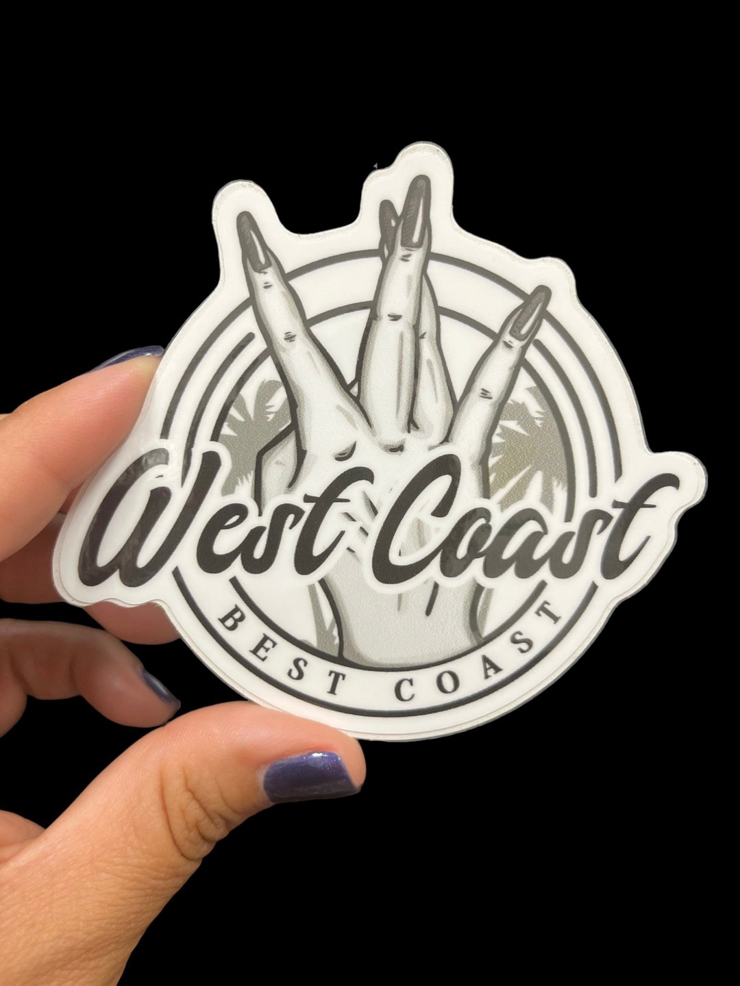 West Coast Best Coast VINYL STICKER - Etsy