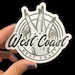 West Coast Best Coast VINYL STICKER - Etsy