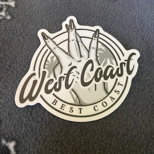 West Coast Best Coast VINYL STICKER | Etsy