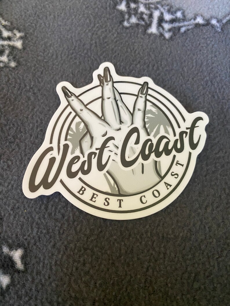West Coast Best Coast VINYL STICKER | Etsy