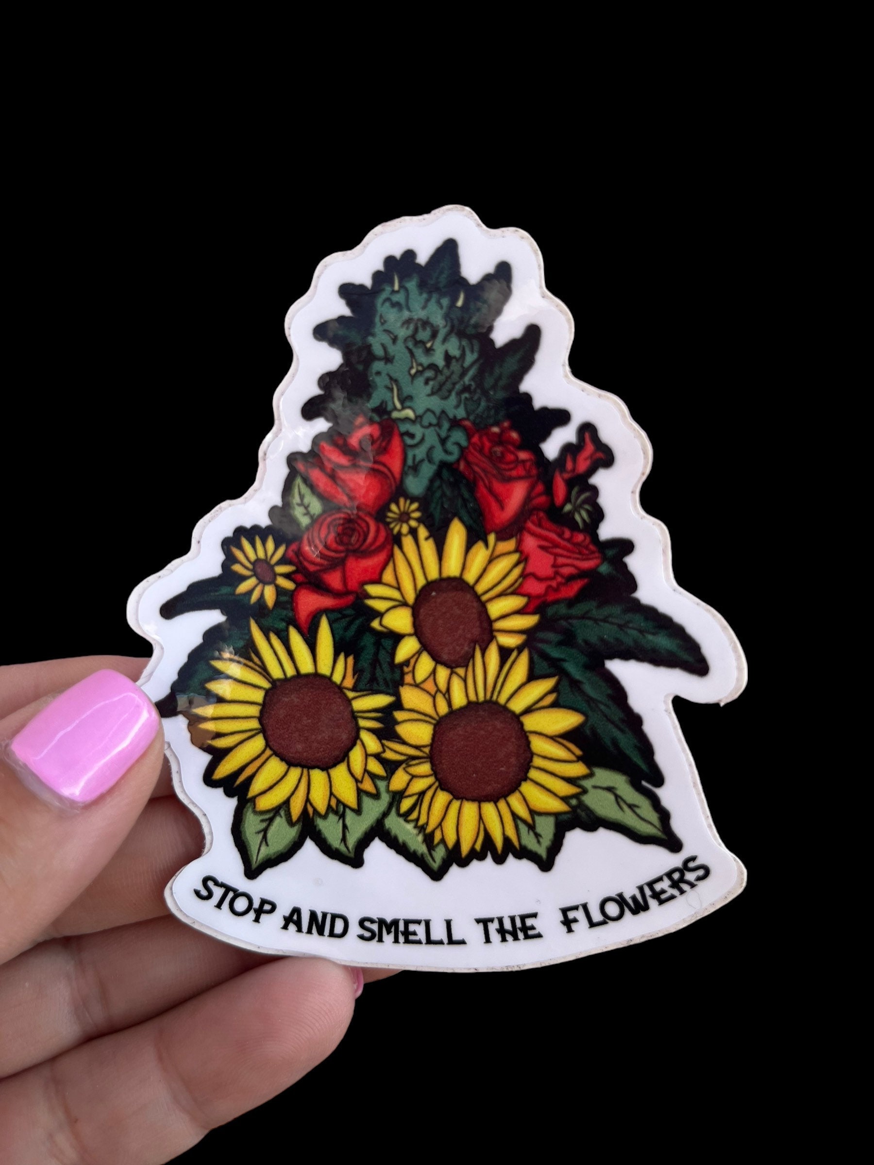 Stop and Smell the Flowers VINYL STICKER - Etsy