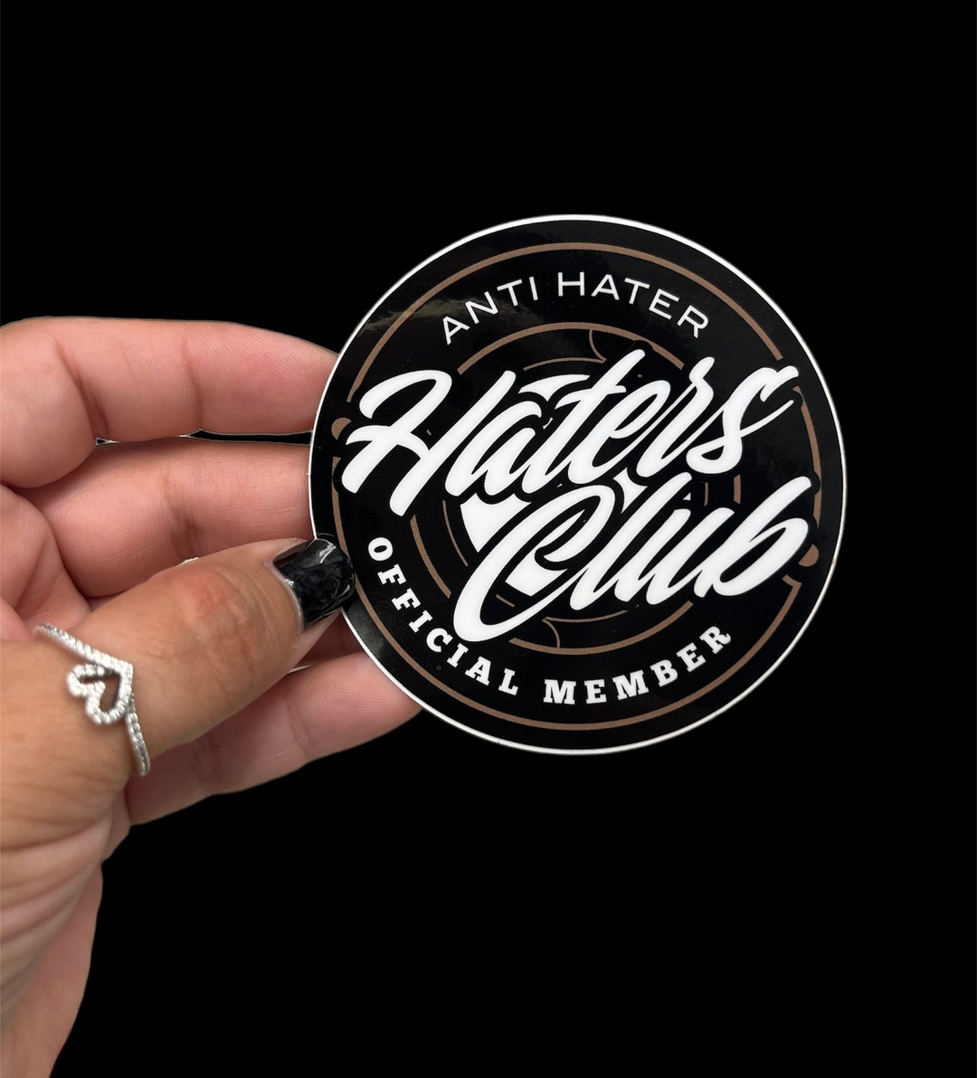 Anti Hater Haters Club Vinyl Sticker - Etsy