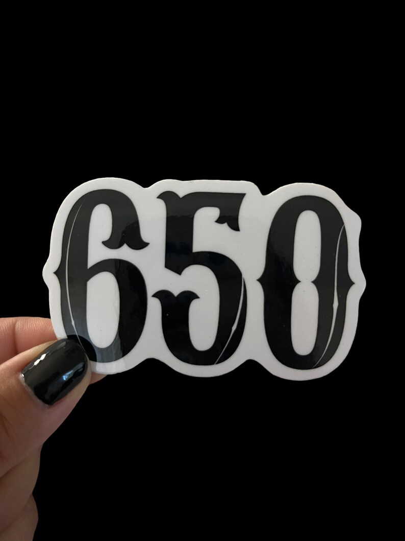 650 Bay Area Code VINYL STICKER - Etsy