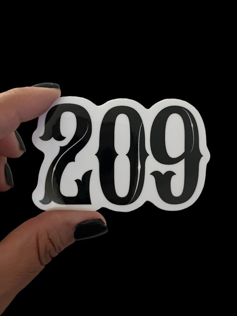 209 Area Code VINYL STICKER - Etsy