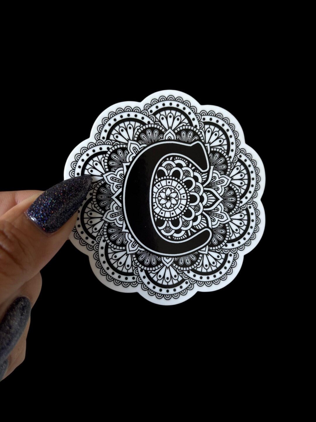 Mandala C VINYL STICKER - Etsy