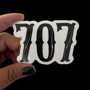 707 Bay Area Code VINYL STICKER - Etsy