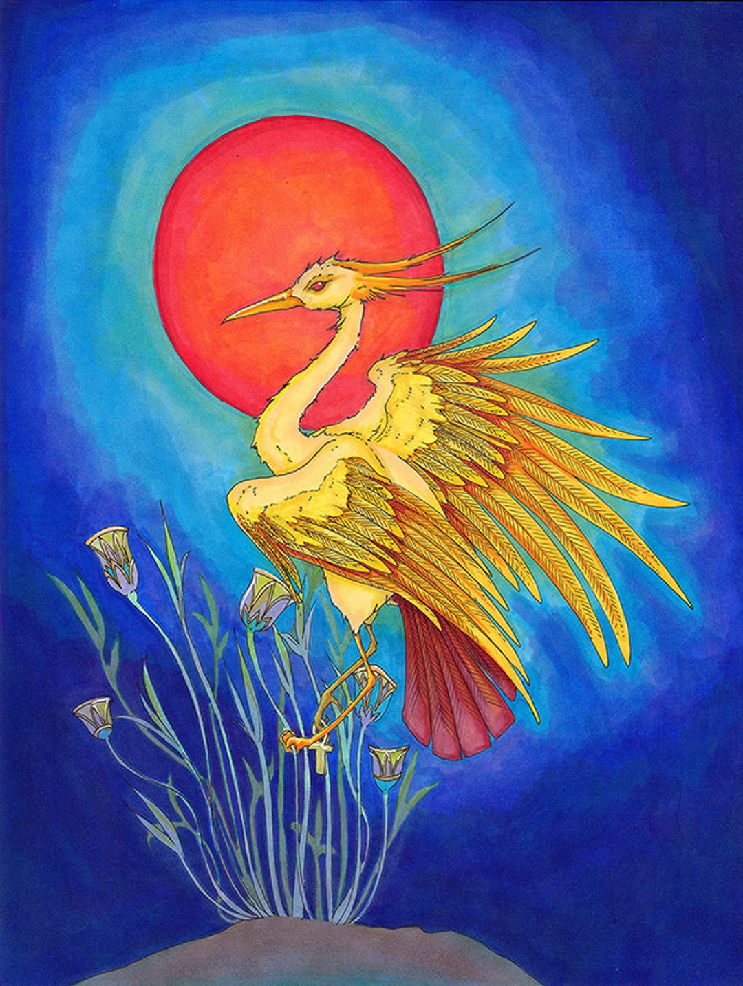 Ra as a Bennu Bird - God of the Sun - Etsy
