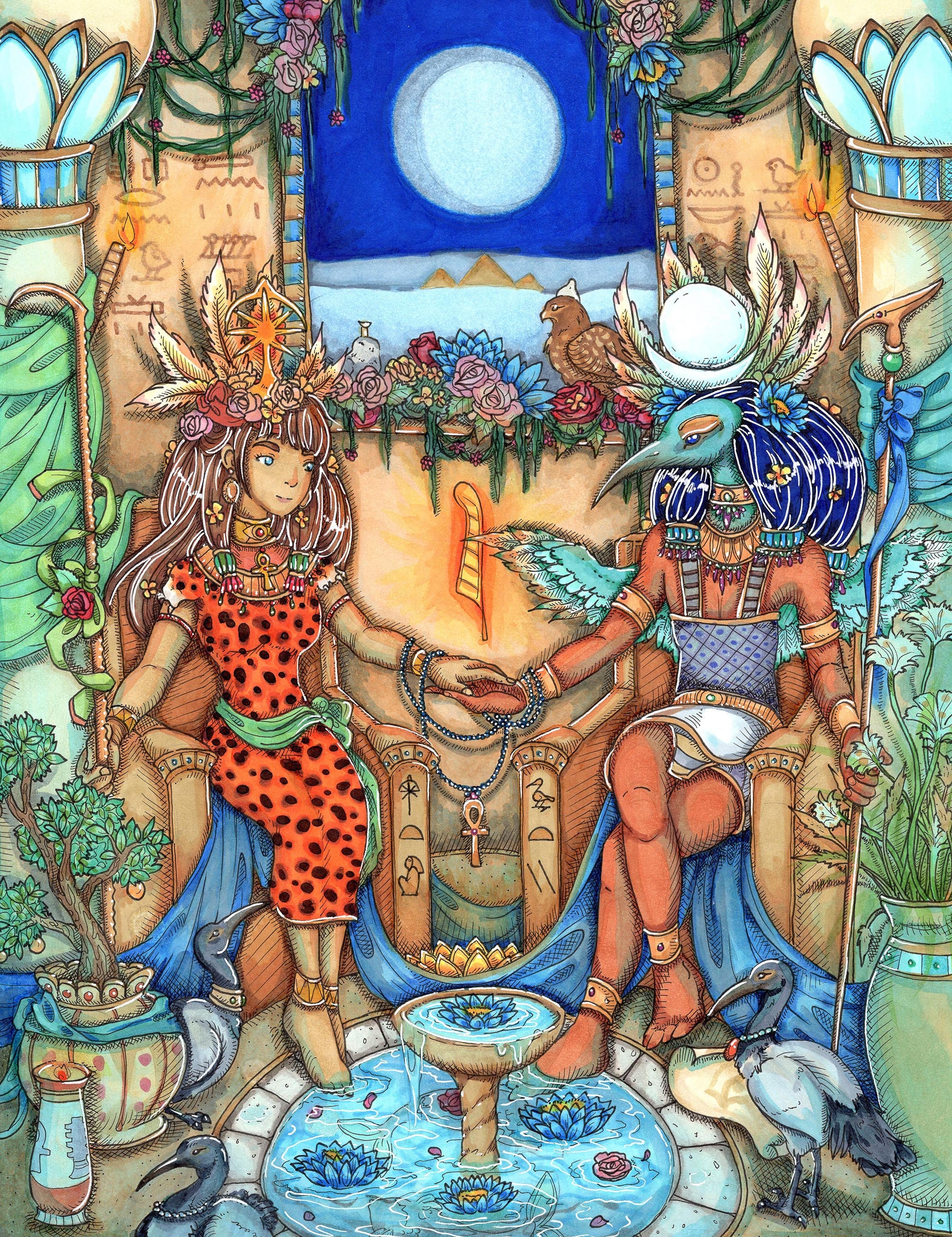 Thoth and Seshat Wisdom and Knowledge | Etsy