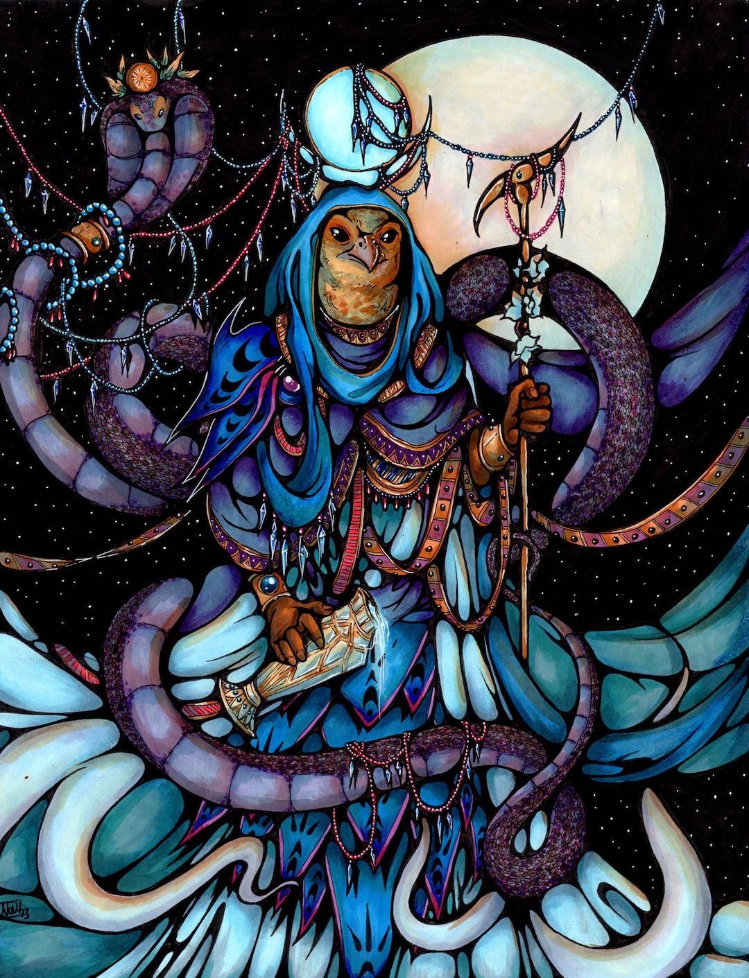 Khonsu - God of the Moon - Etsy