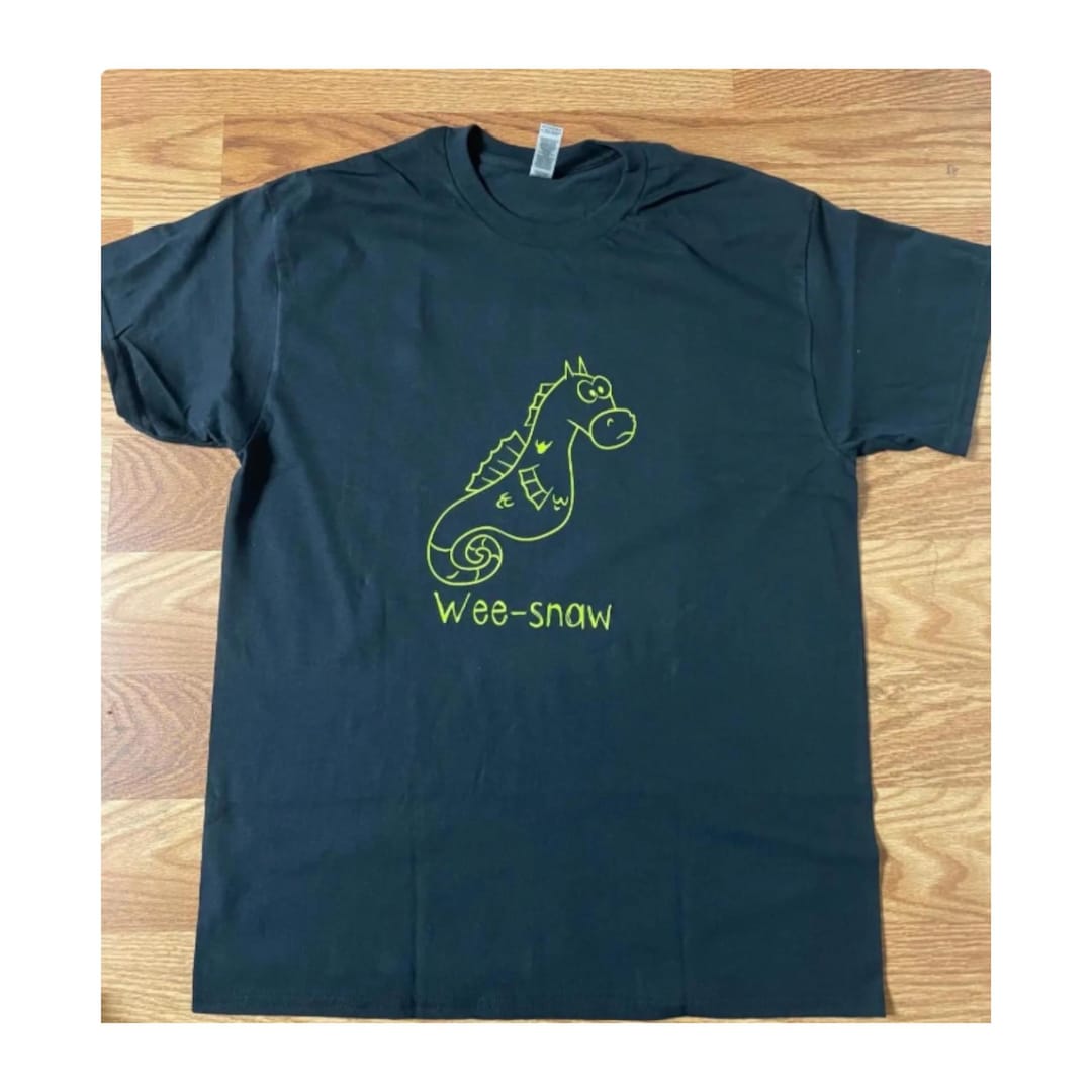 Mystery Seahorse "wee-snaw" V-neck Baseball T or Crewneck - Etsy