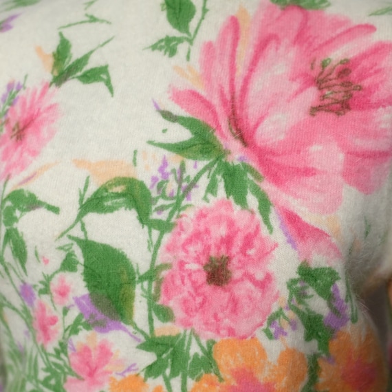 1960s Vintage Angelon by Darlene floral angora lambsw… - Gem