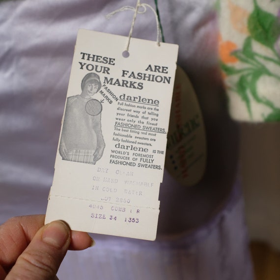 1960s Vintage Angelon by Darlene floral angora lambsw… - Gem