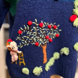 Vintage Handmade Farm Sweater Wool Kitschy Peru Women's S - Etsy