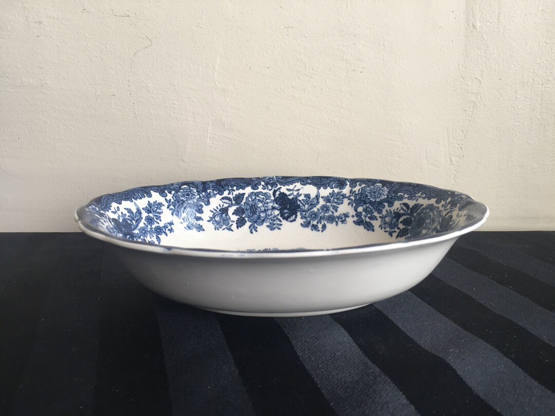 Vtg Royal WORCESTER AVON Scenes PALISSY Blue & White Oval - Etsy
