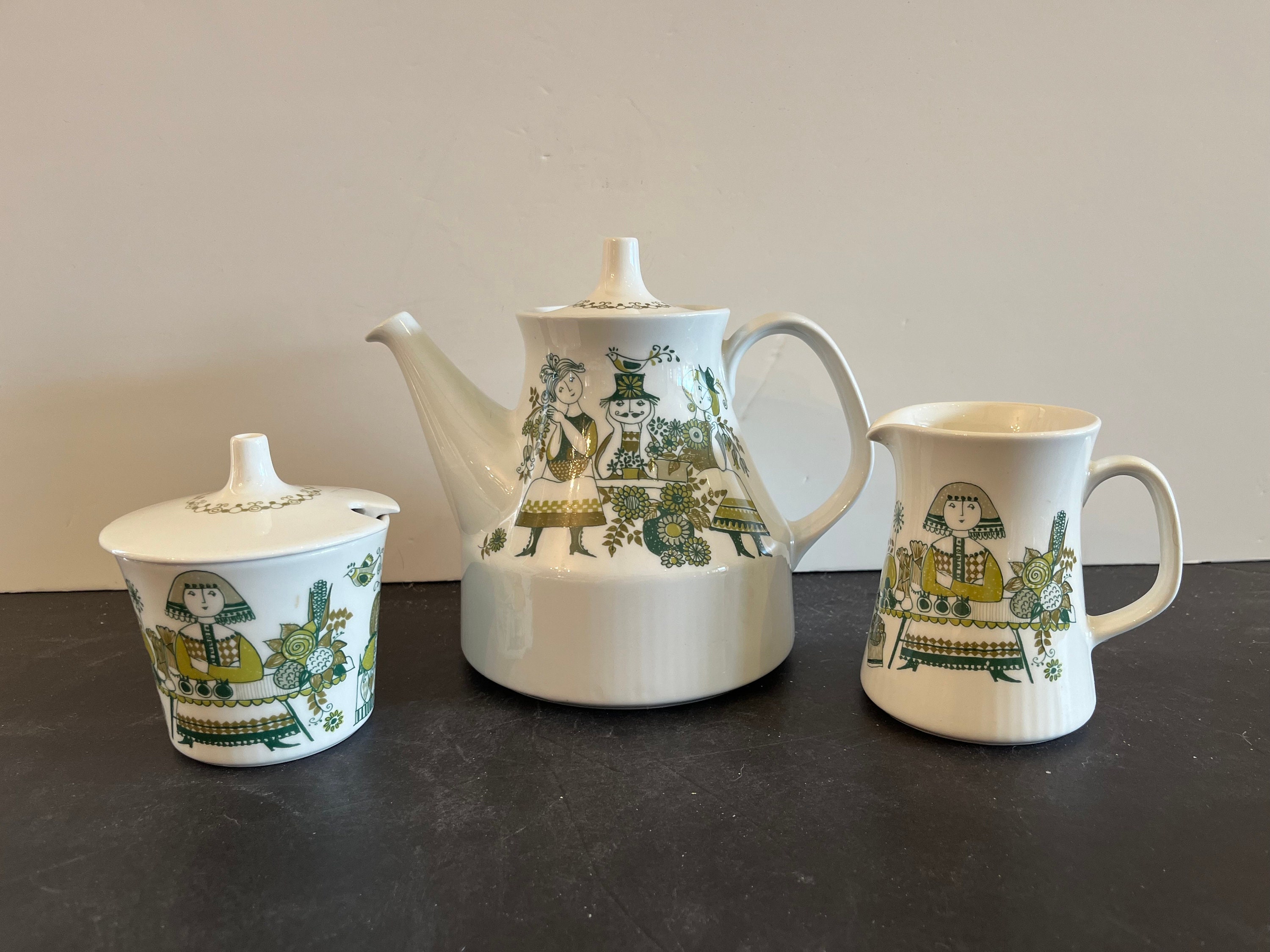 Vintage Figgio Flint TURI DESIGN MARKET Coffeepot Sugar Bowl - Etsy