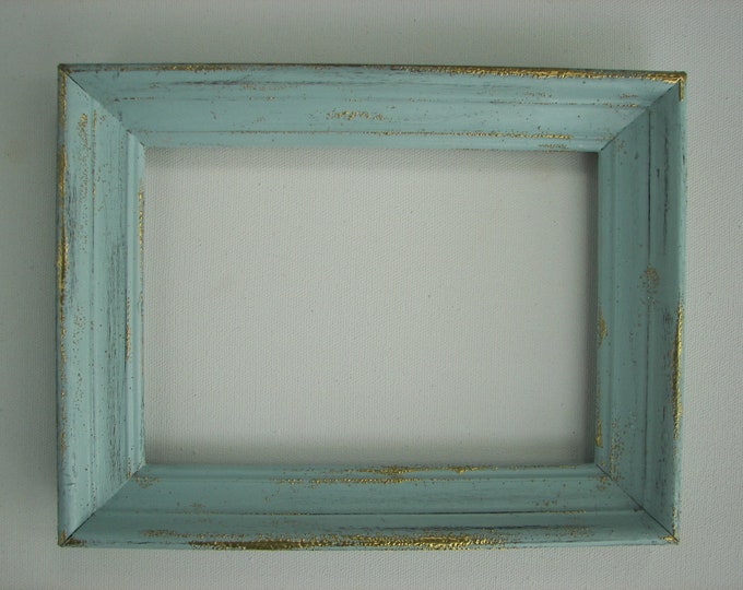 5X7 Shabby Chic Frame // Soft Muted Blue // Gold Hot Embossing - Etsy