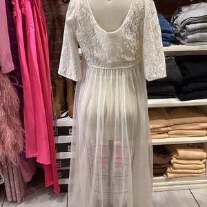 Vintage 70’s Lace Mesh Nightie Gown / Medium - Etsy