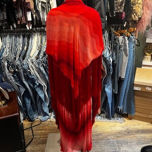 Vintage 70s Pleated Silk Chiffon Ombré 2pc Dress + Shawl Set - Etsy