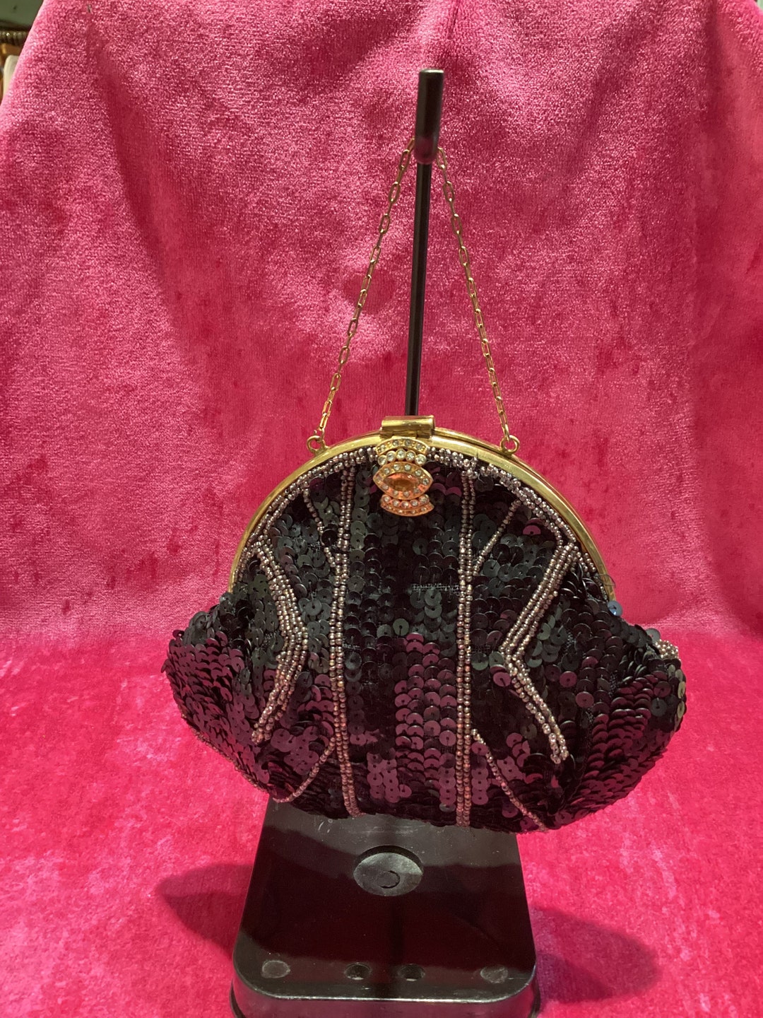 Vintage 1920s Sequins Mini Pouch Bag - Etsy