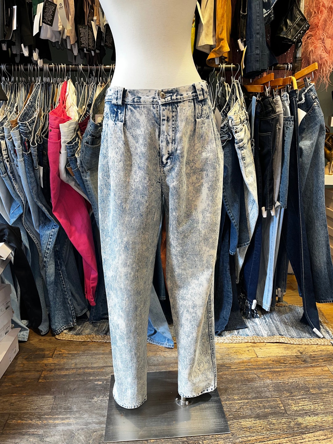 Vintage 80s Union Bay High Rise Acid Wash Mom Jeans - Etsy