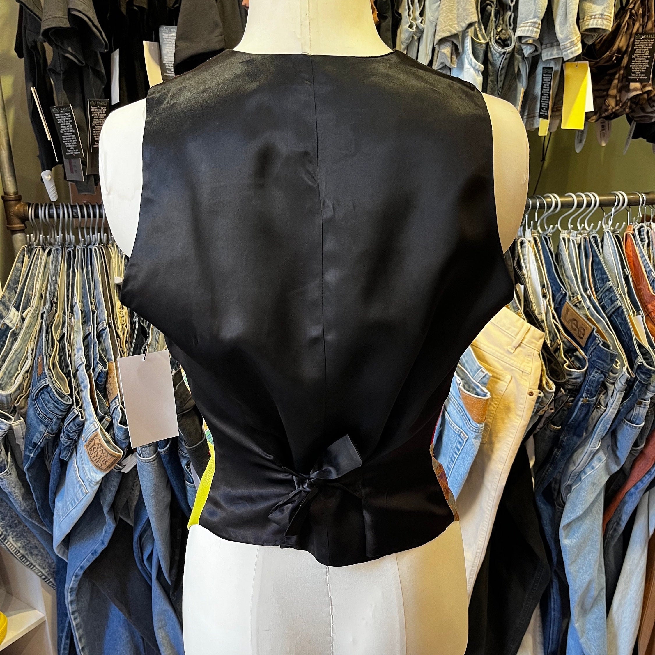 Vintage 90s Todd Oldham Patchwork Vest - Etsy