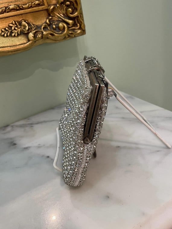 Vintage 1950s Rhinestone Pouch Bag - Gem