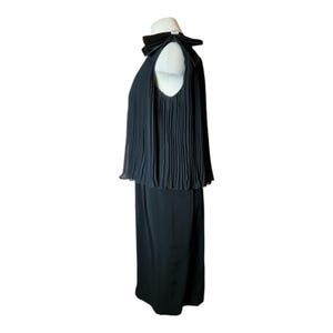 Vintage 1980s Constance Saunders for Richard Warren Pleated Midi Dress ...